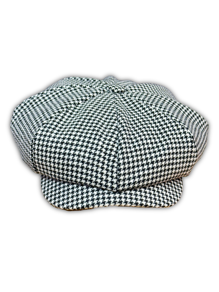 "Houndstooth Big Apple" Flat Cap – B.M. Franklin & Co